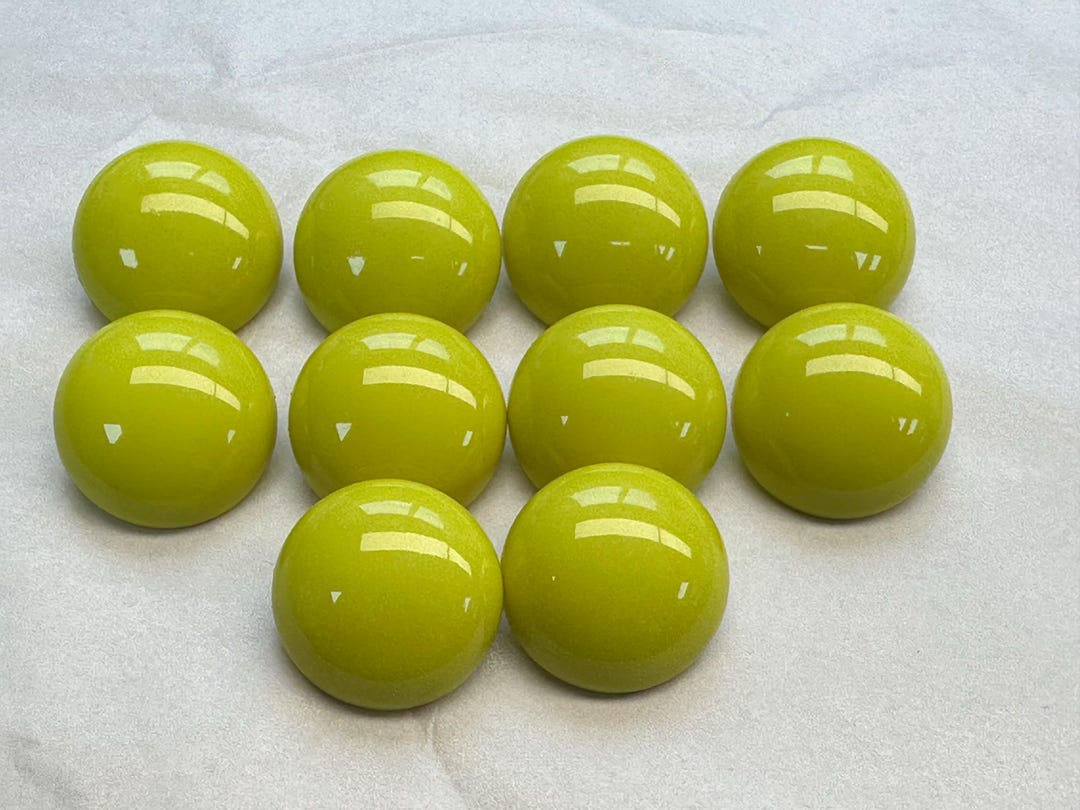 Lime Green Buttons 20mm a Set of Ten Half-ball Design - Etsy