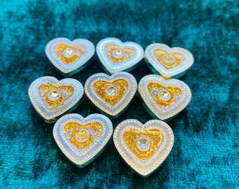 Gold Heart Buttons | Etsy