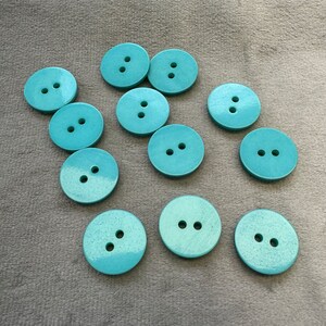 Iridescent Buttons Turquoise Pearly Finish 17mm a Set of 12 - Etsy