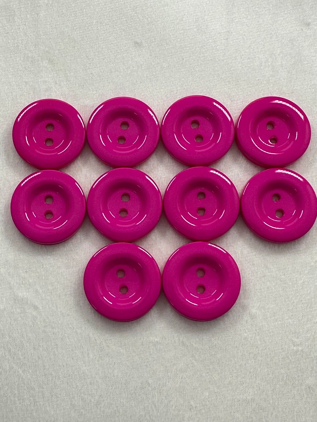 Shocking Pink Buttons 23mm, a Set of 10 Sew-through - Etsy