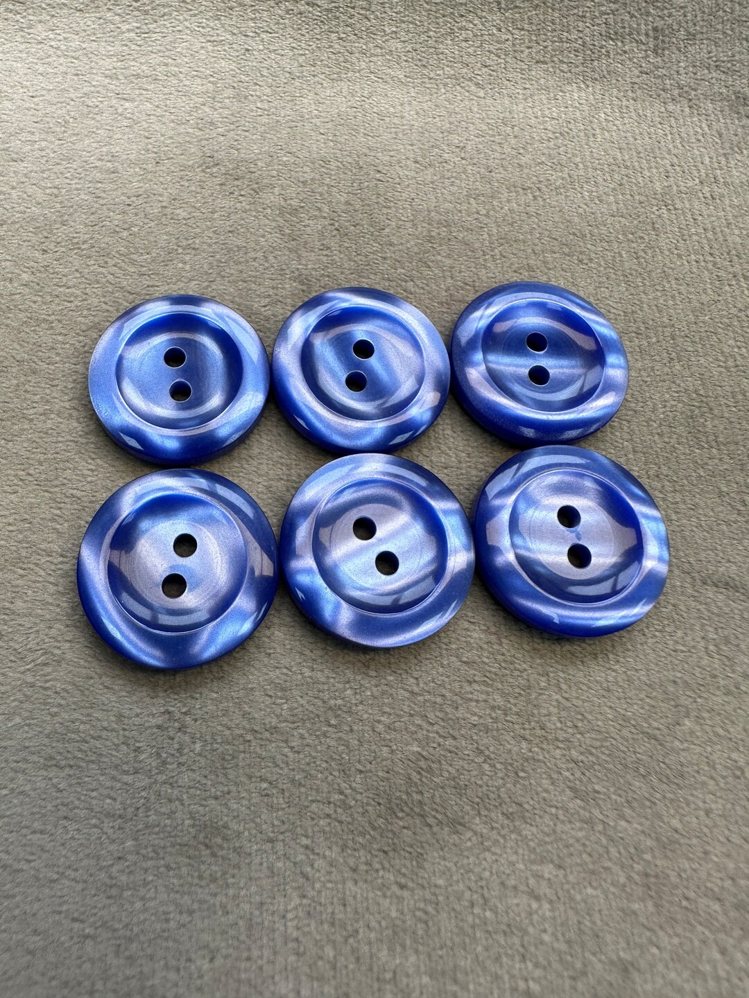 Pearly Buttons Royal Blue 20mm a Set of 6 - Etsy