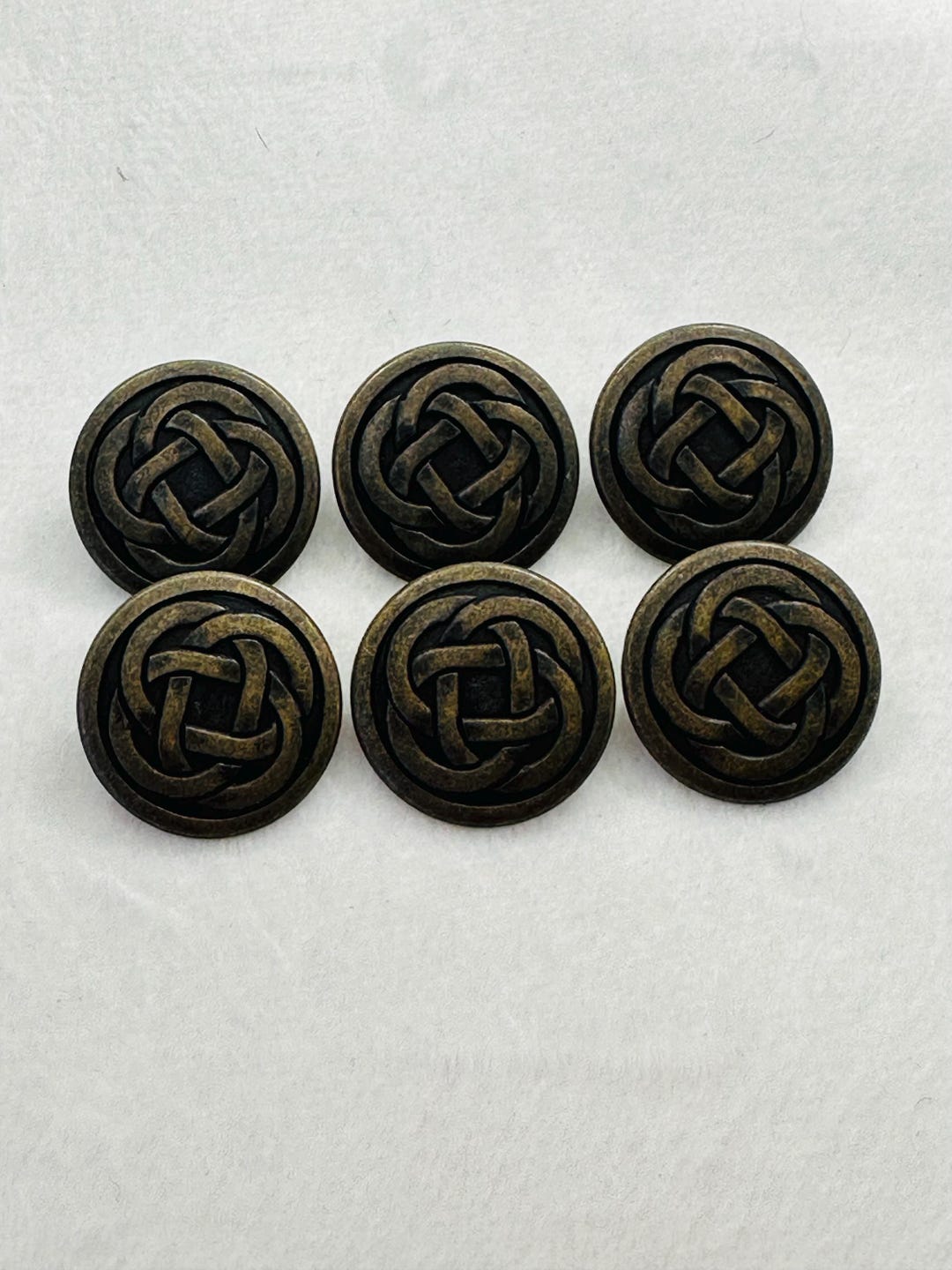 Celtic Knot Buttons Bronze-tone Metal 19mm a Set of 6 - Etsy