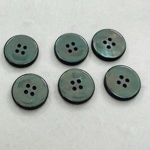 Grey Buttons 20mm a Set of 6 With an Iridescent Pearly Finish - Etsy