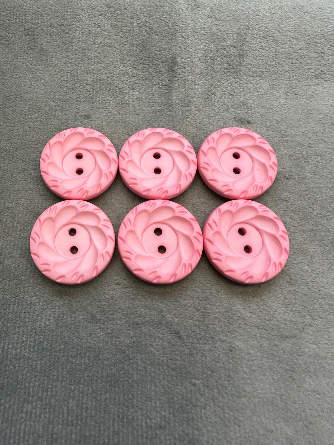 Textured Buttons Pink 23mm a Set of 6 - Etsy