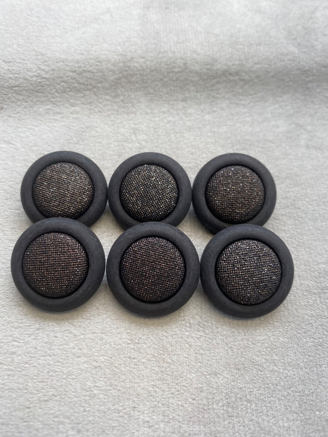 Sparkling Buttons Black 23mm a Set of 6 - Etsy