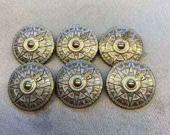 Metal Compass Buttons - Etsy