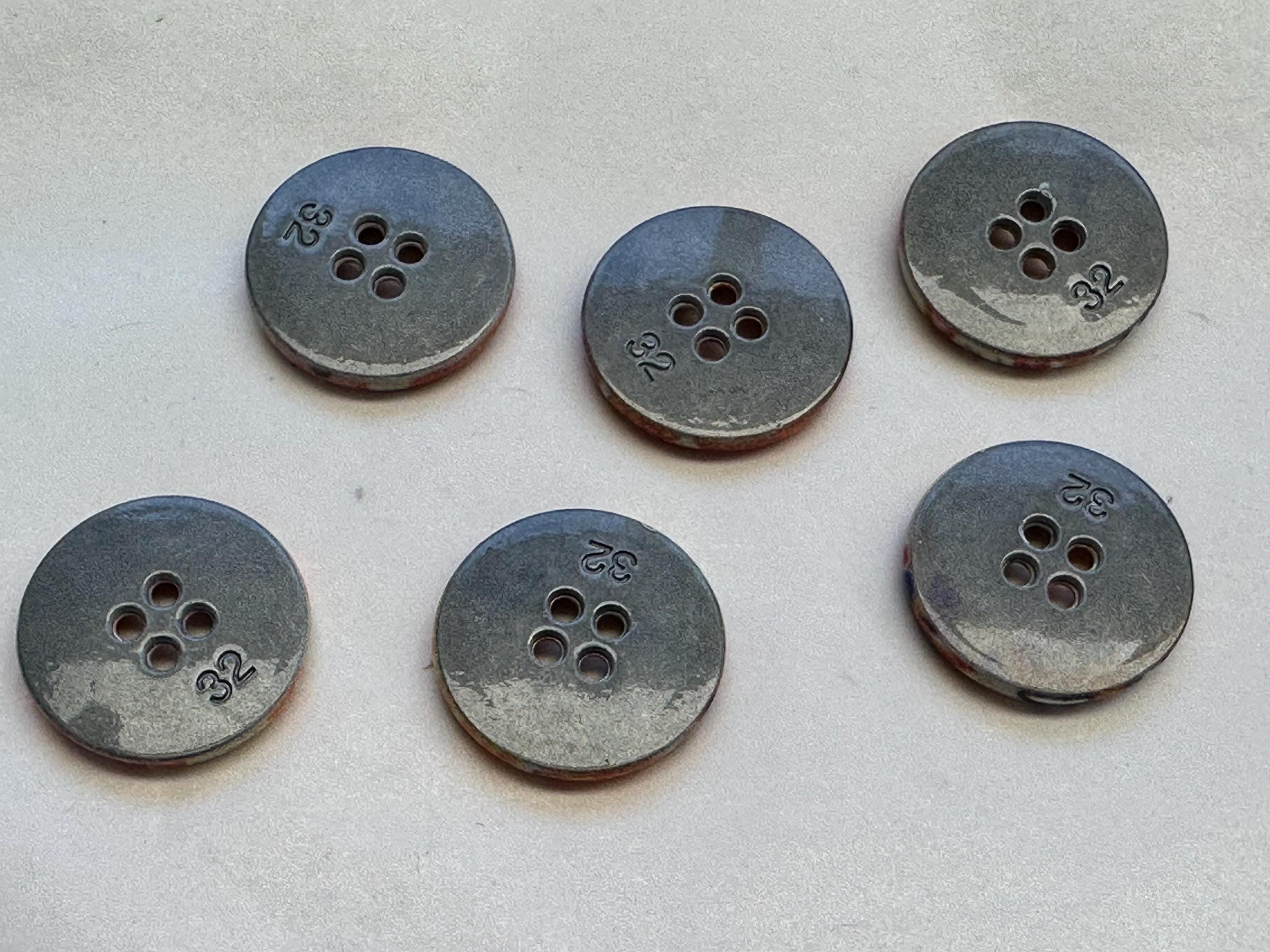 Orange Flower Buttons 20mm a Set of Six Coated Metal Design - Etsy