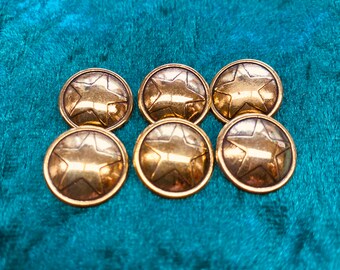 Star Metal Buttons | Etsy