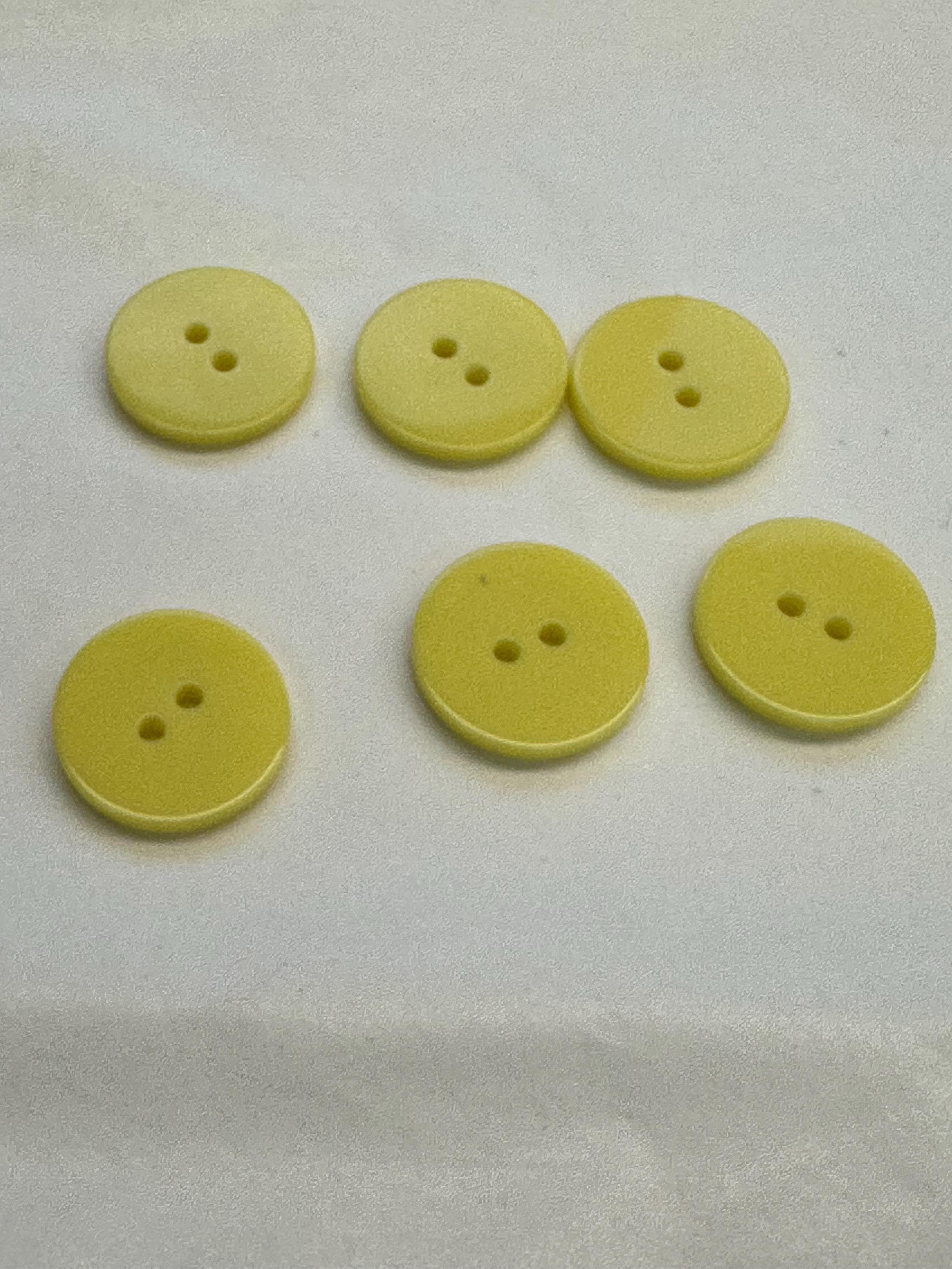 Lemon Yellow Buttons 19mm a Set of Six With a Pearly Finish - Etsy