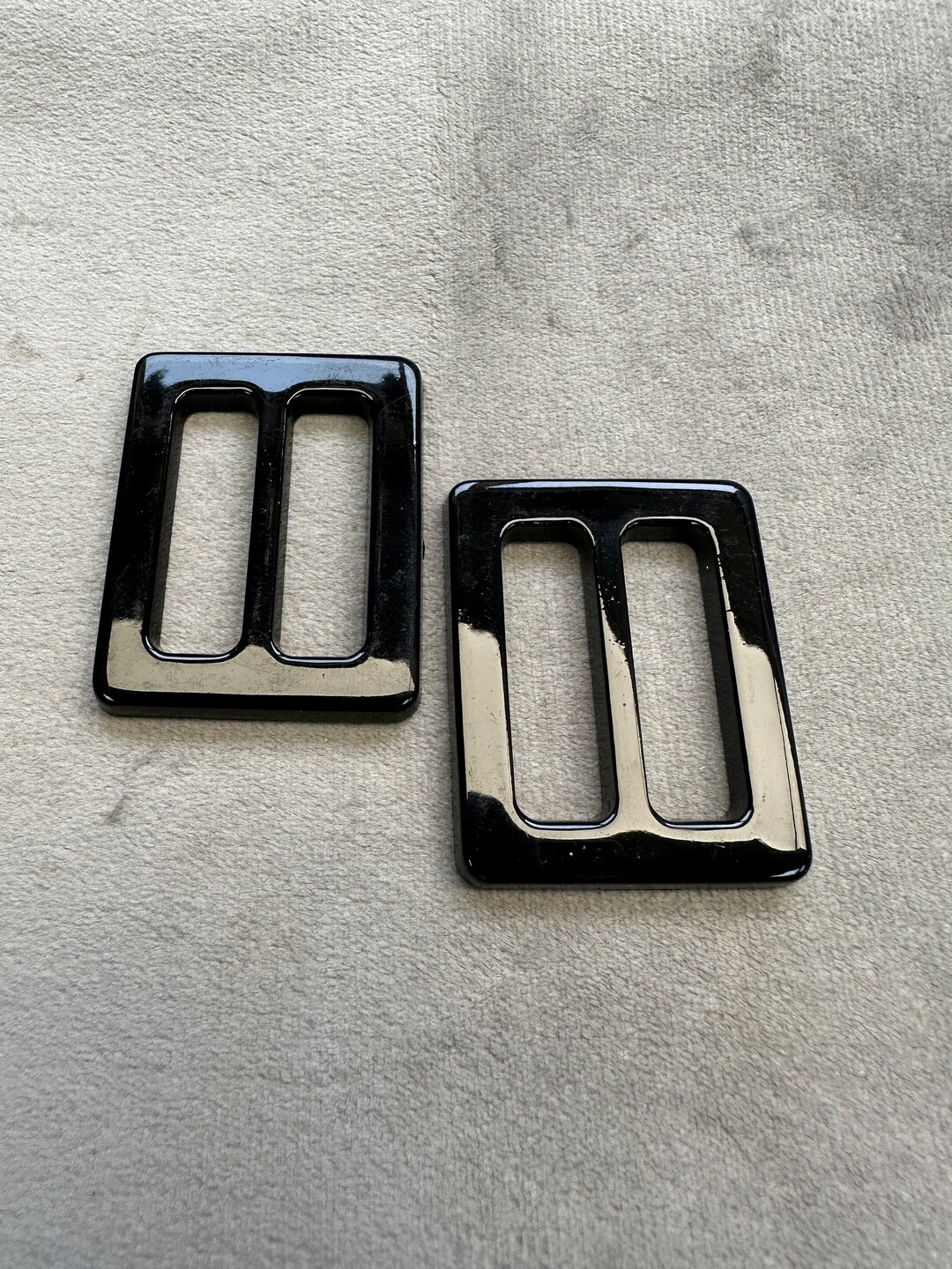 Glossy Black Slide Buckles a Set of 2 to Fit Belts 30mm - Etsy UK
