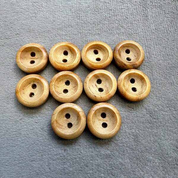 Round Wooden Buttons - Etsy