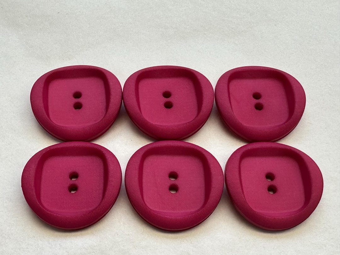 Cerise Buttons 28mm a Set of Six With a Matt Finish - Etsy