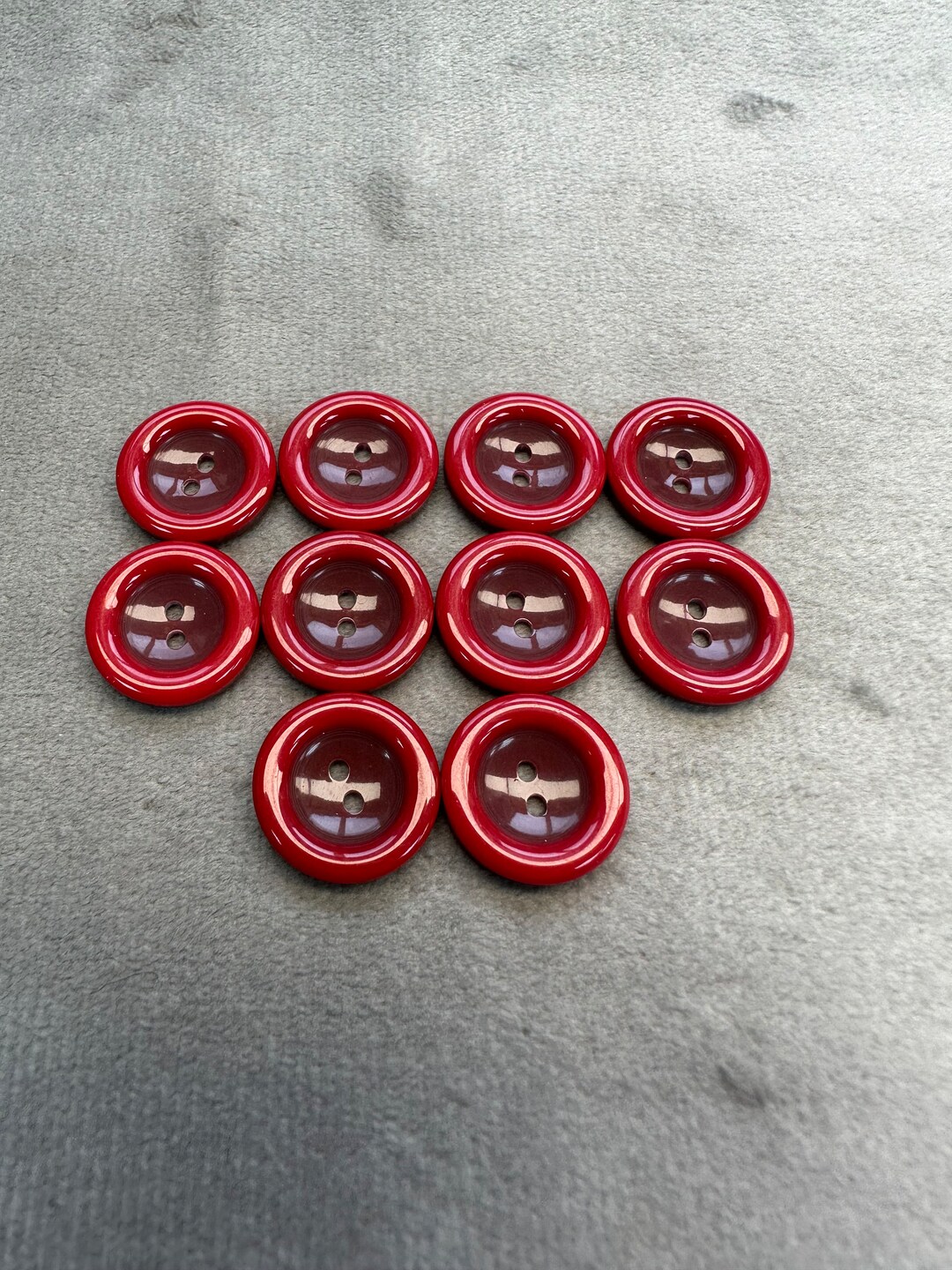 Two-tone Buttons Red and Burgundy 15mm a Set of 10 - Etsy