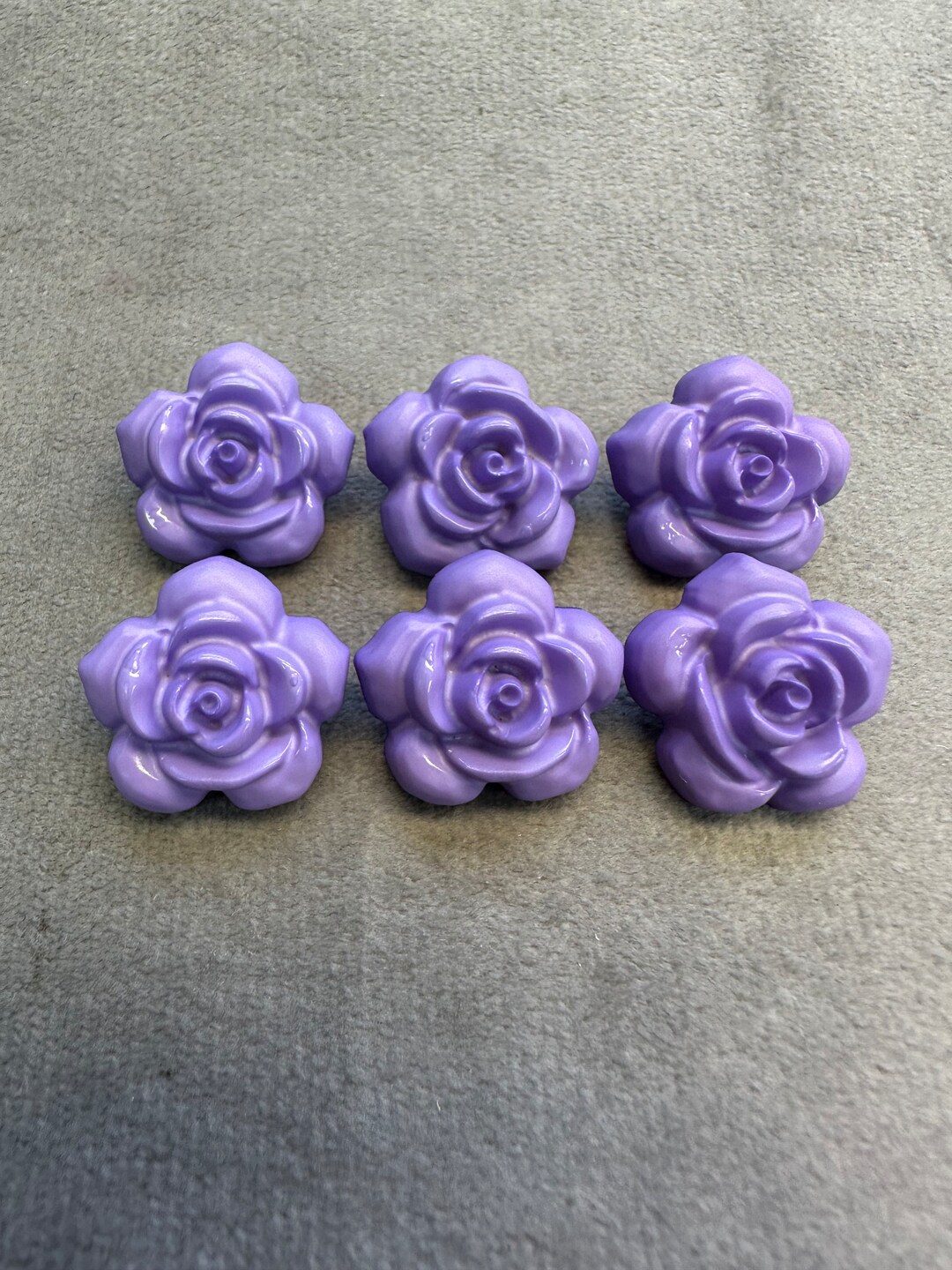 Lilac Rose Buttons 19mm a Set of 6 - Etsy UK
