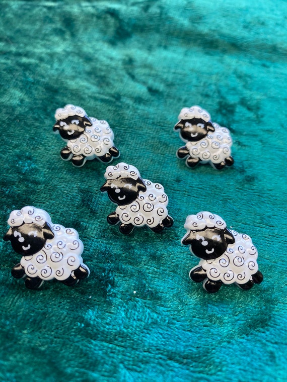 Sheep Buttons White and Black 20mm a Set of 5 - Etsy