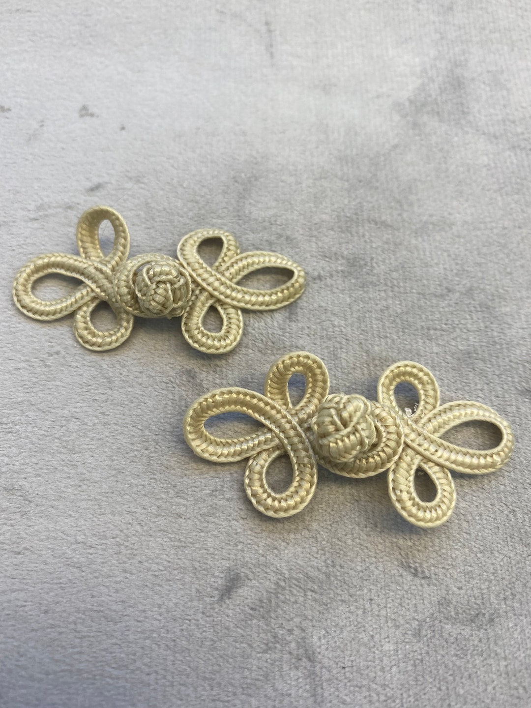 Frog Fastener Beige 4.9 X 2.4cm a Set of 2 - Etsy