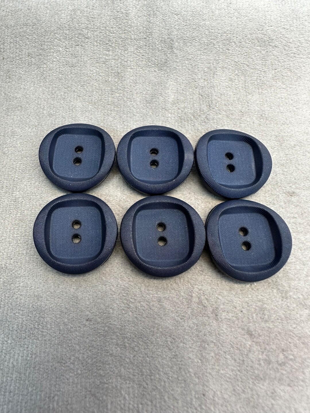 Matt Buttons Navy Blue Border Design 23mm a Set of 6 - Etsy