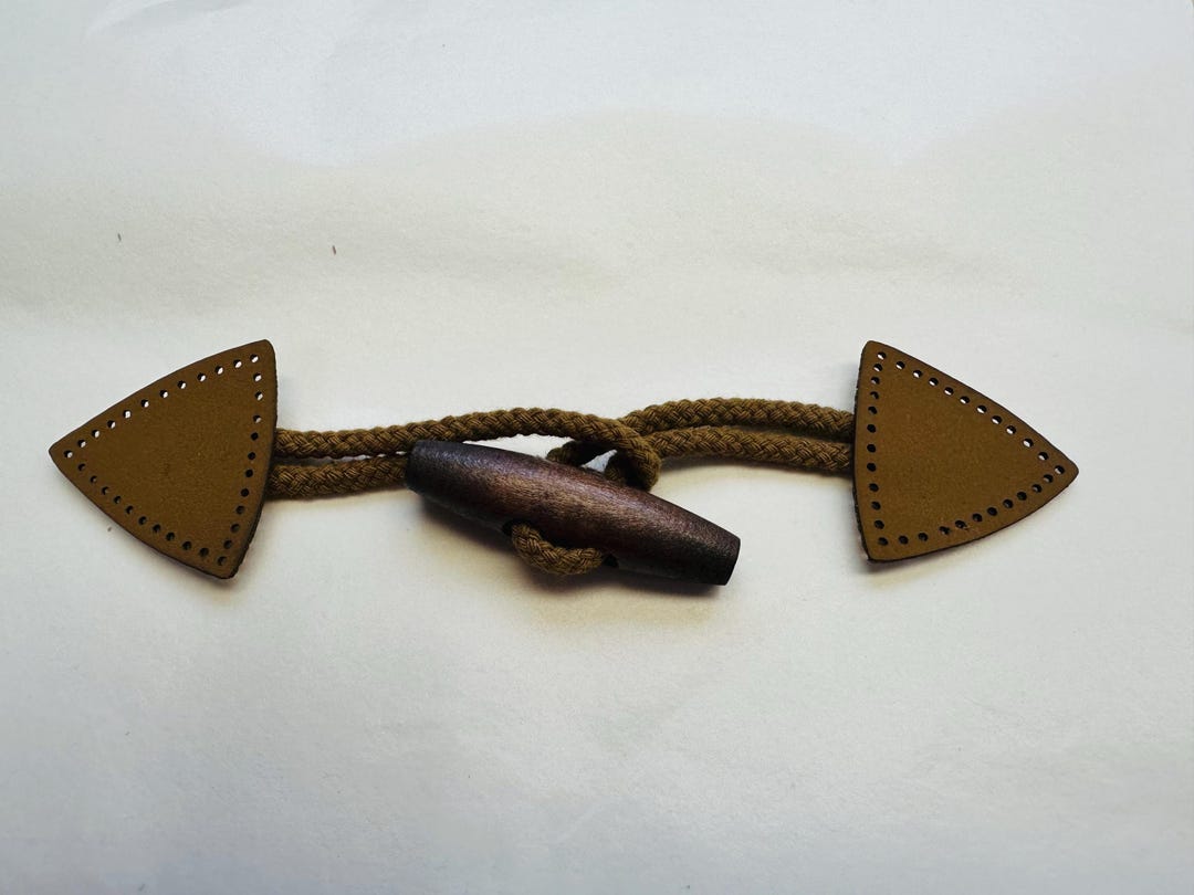 Brown Duffle Coat Toggle Fasteners – 4 X 17cm Leather Toggles – Coat ...