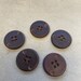 Textured Buttons Brown Leather Effect 19mm a Set of 5 - Etsy