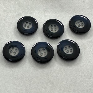 Navy Buttons 23mm a Set of Six With a Glossy Ombre Finish - Etsy