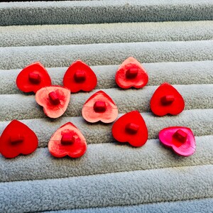 Red Heart Buttons 19mm a Set of 10 - Etsy