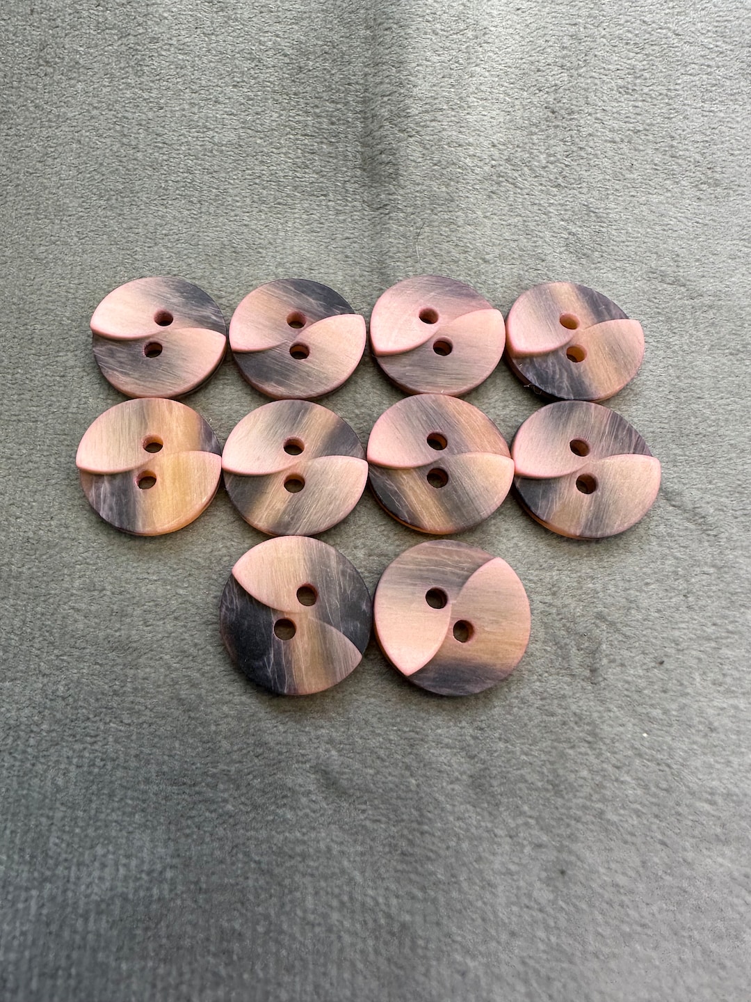 Ombre Buttons Light Pink Twist Design 15mm a Set of 10 - Etsy