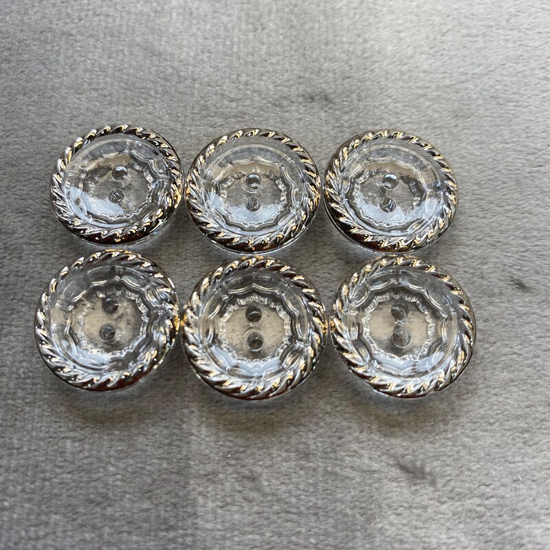 Clear Glass Buttons - Etsy