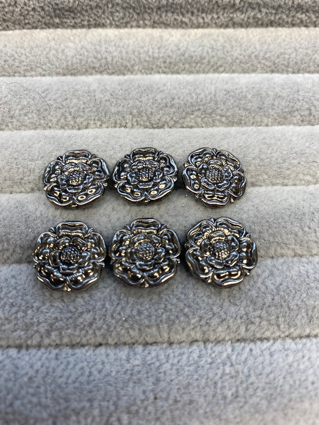 Tudor Rose Buttons Silver Tone by Dill 15mm a Set of 6 - Etsy