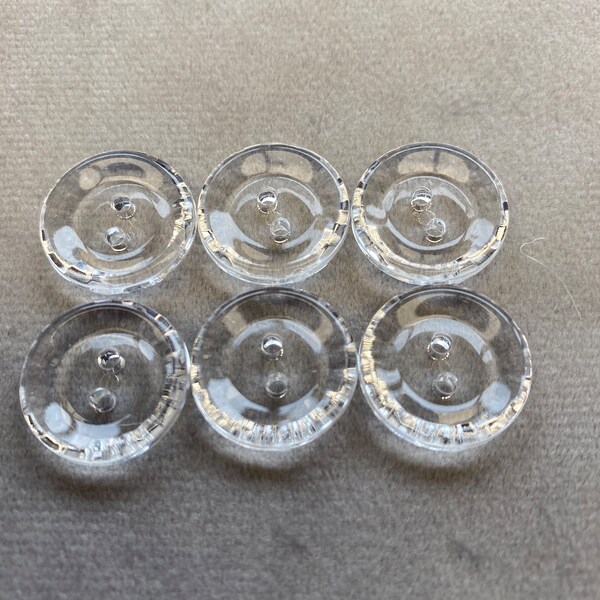 Clear Glass Buttons - Etsy