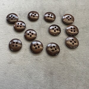 Classic Buttons Brown 4 Hole Design 14mm a Set of 12 - Etsy