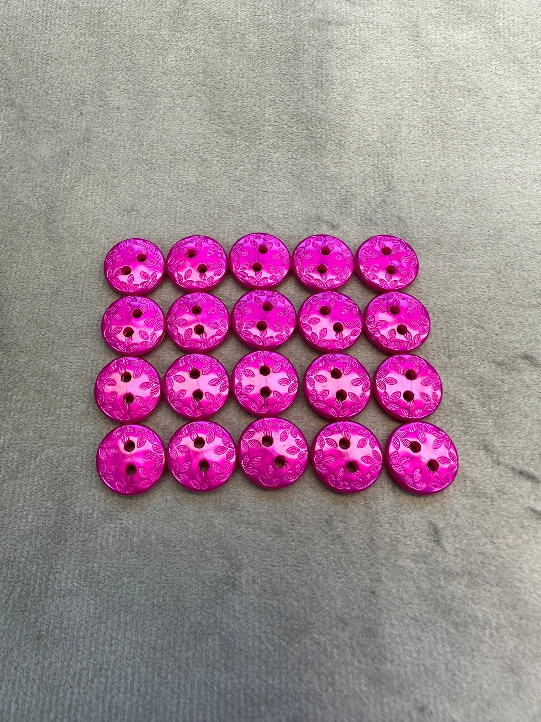 Leaf Buttons Cerise Pink 12mm a Set of 20 - Etsy
