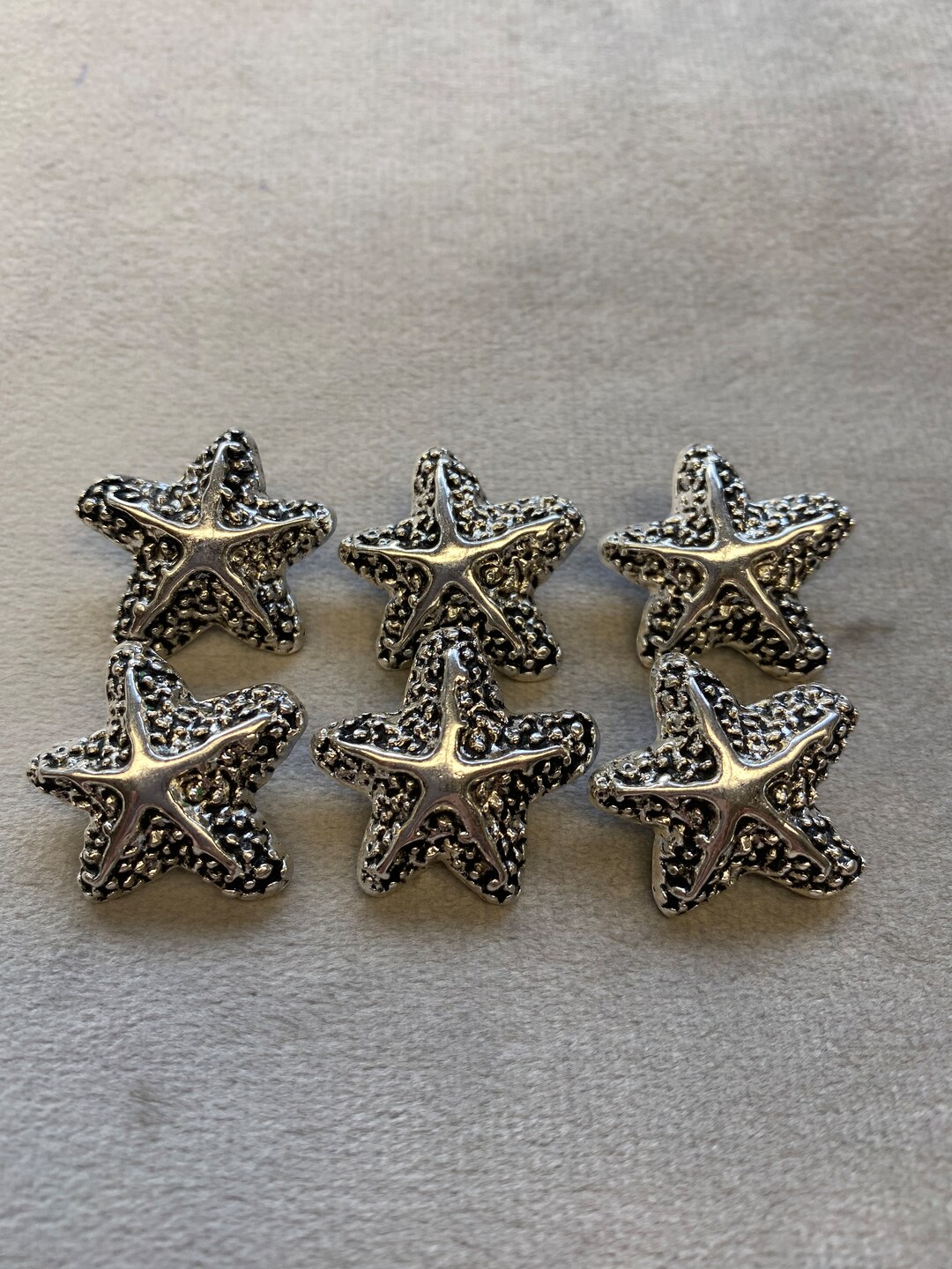 Metal Starfish Buttons Silver Tone 20mm a Set of 6 - Etsy