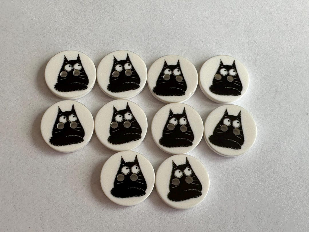 Black Cat Buttons, Novelty Design, Sewing, Crafting (set of 10) - Etsy