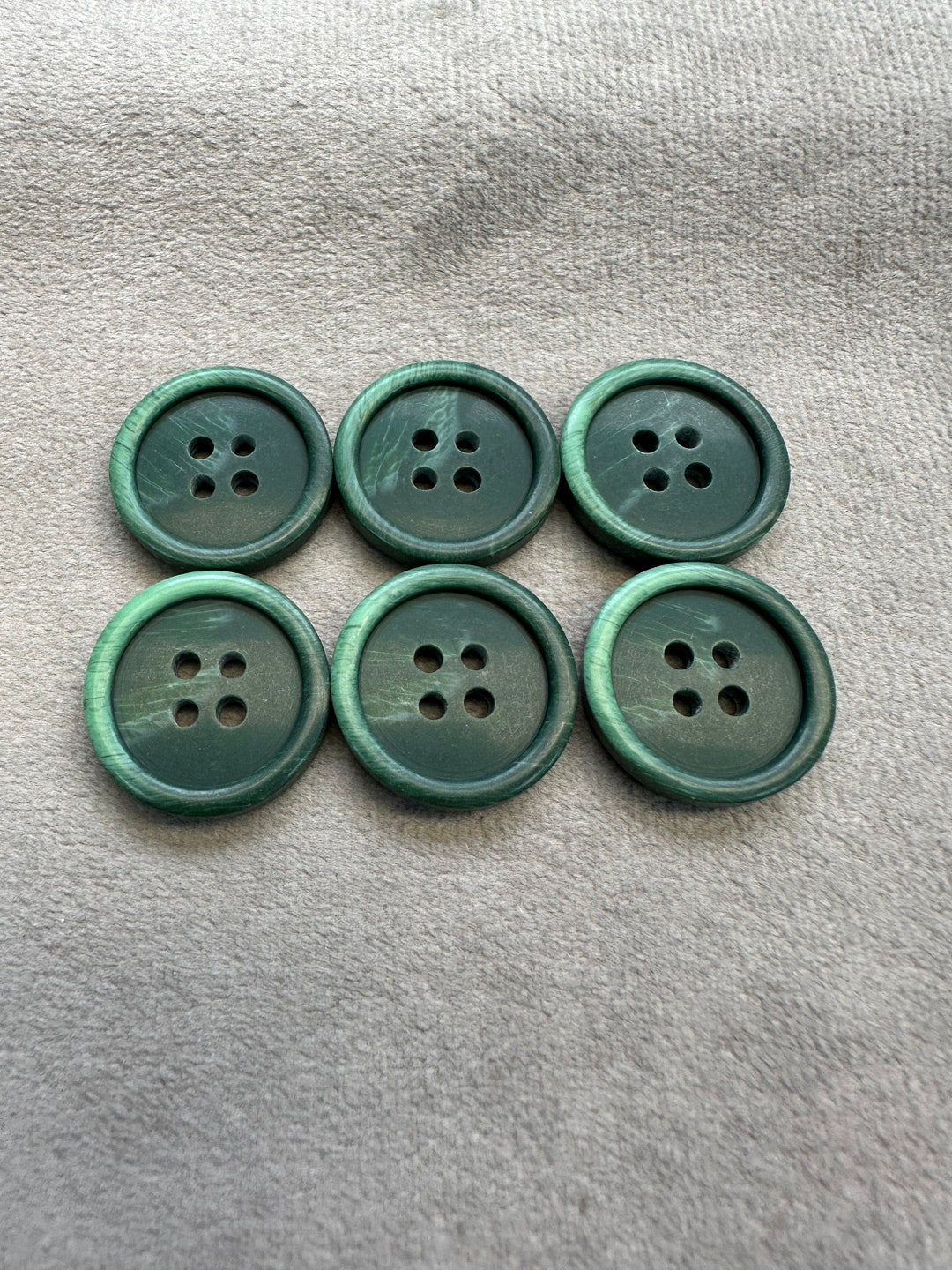 Green Buttons 20mm a Set of 6 Ombre Finish - Etsy