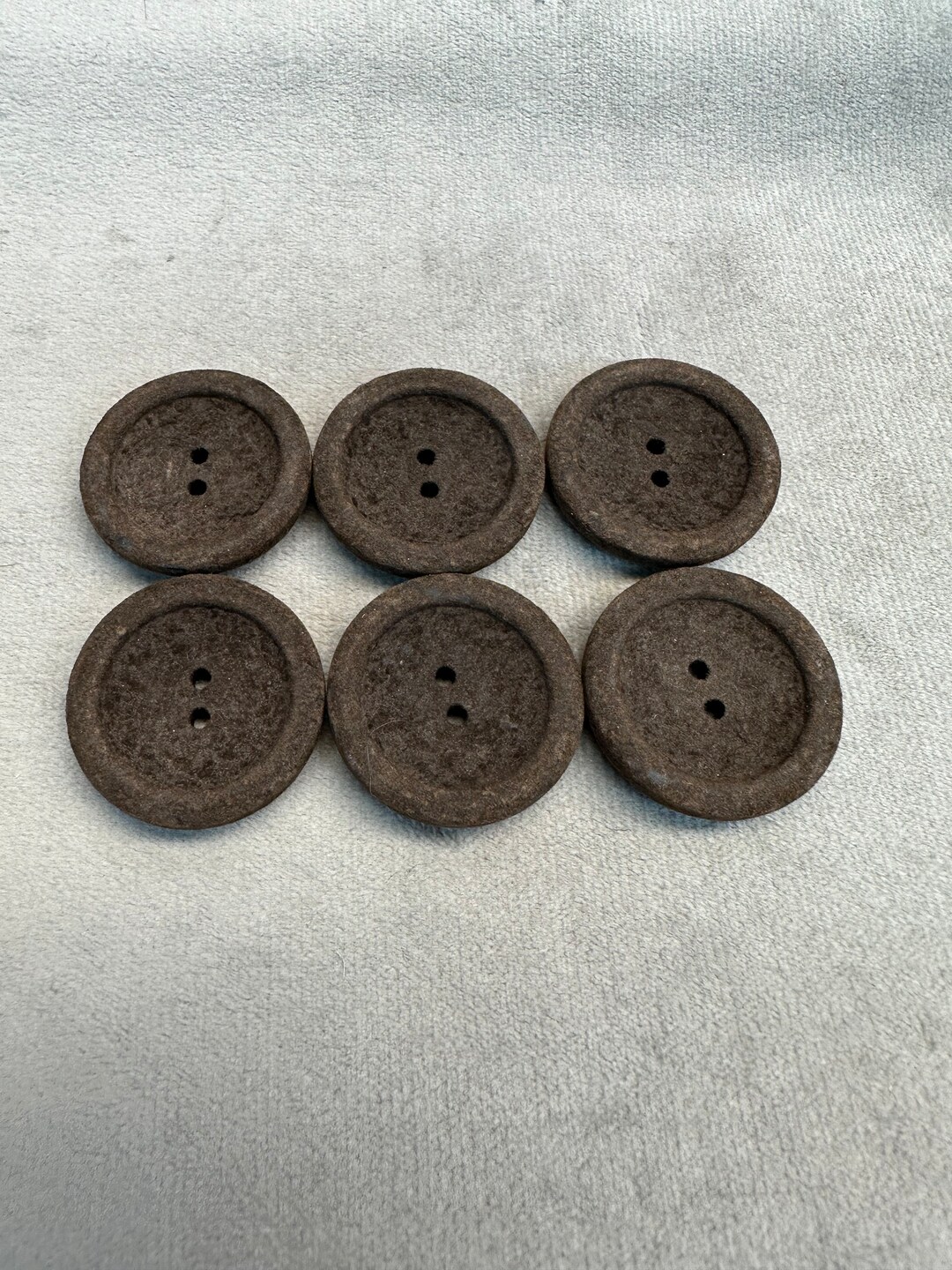 Flocked Buttons Brown Textured Design 28mm a Set of 6 - Etsy