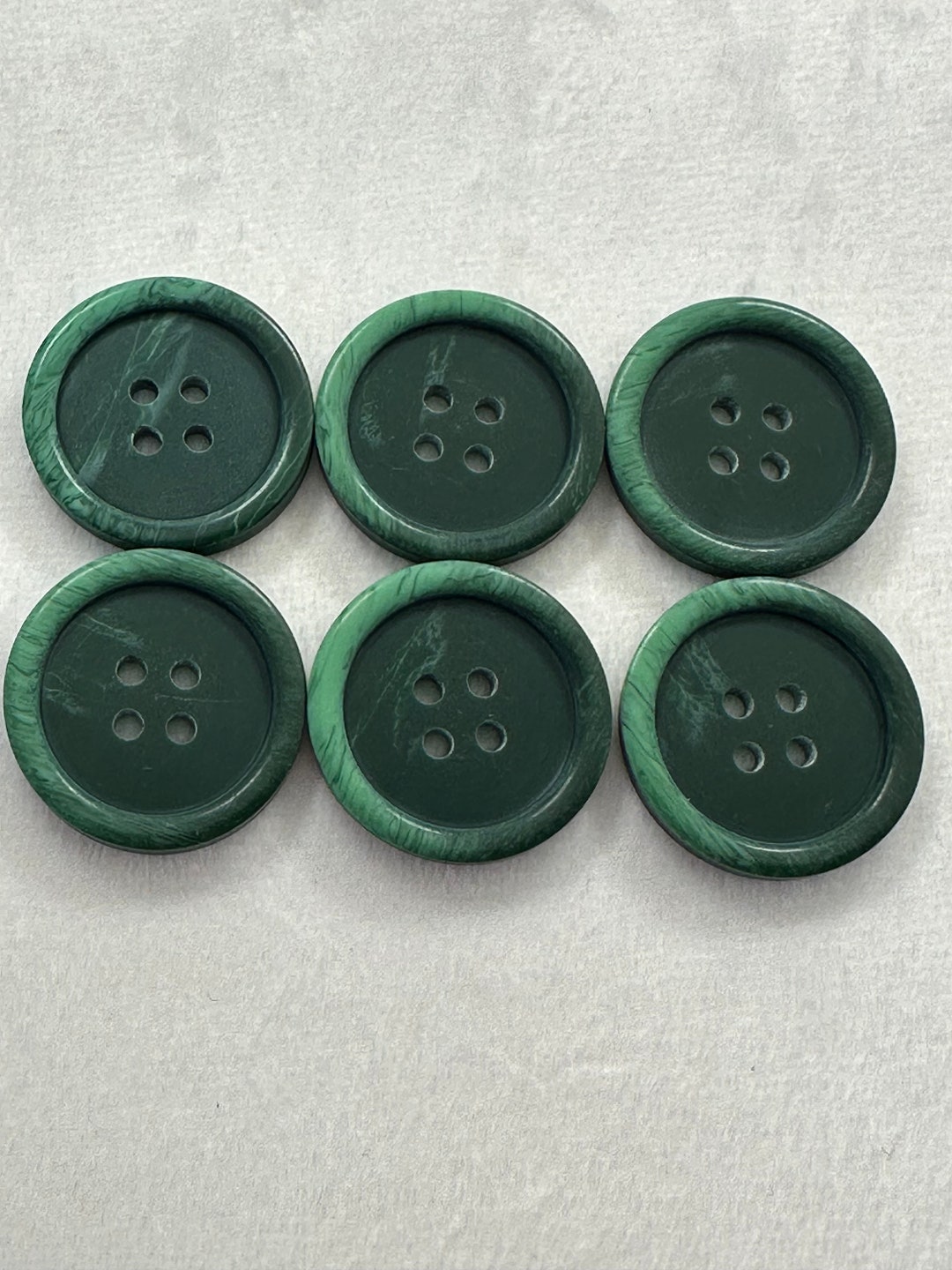Green Buttons 23mm, a Set of Six, Ombre Matt Finish - Etsy