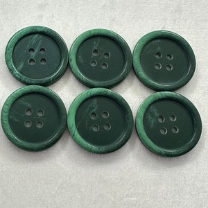 Green Buttons 23mm, a Set of Six, Ombre Matt Finish - Etsy
