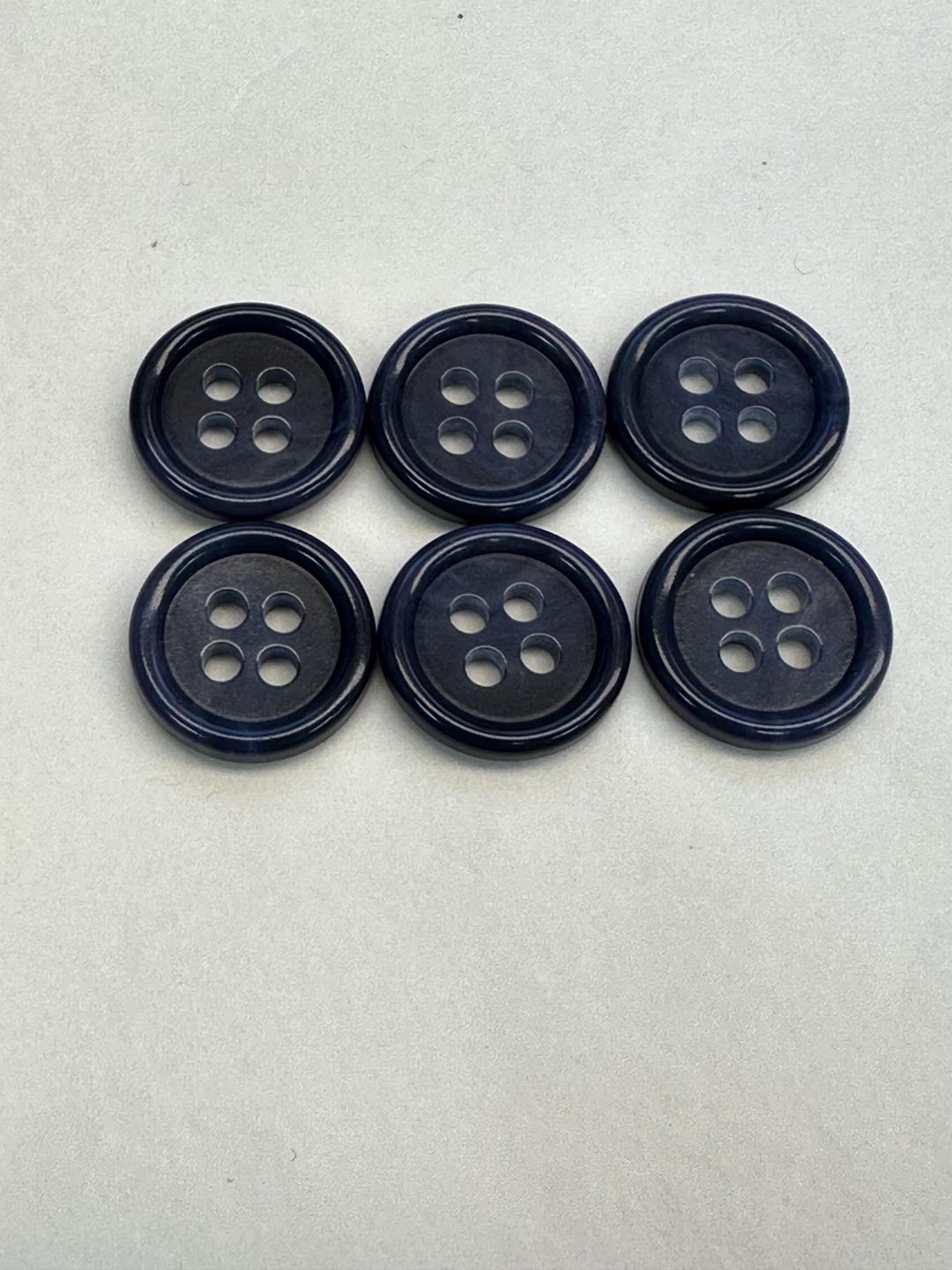 Navy Buttons 15mm a Set of Six Ombre Suit Style for Jacket Cuffs ...