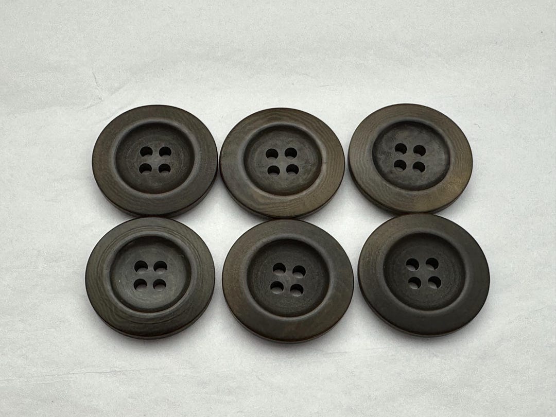 Olive Green Buttons 23mm Eco Corozo Suit Style Sew Through Sold as a ...