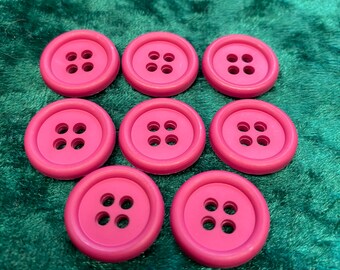 Cerise Pink Buttons | Etsy UK