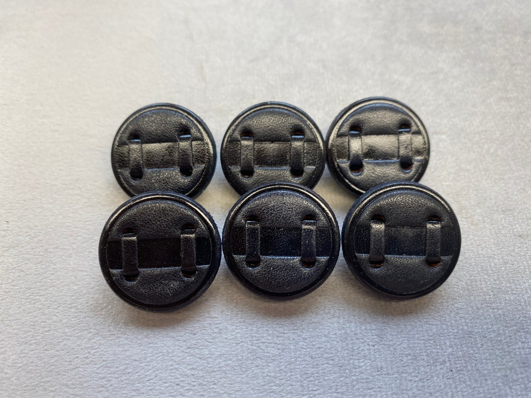 Leather Buttons Navy Blue Belt Effect 24mm a Set of 6 - Etsy