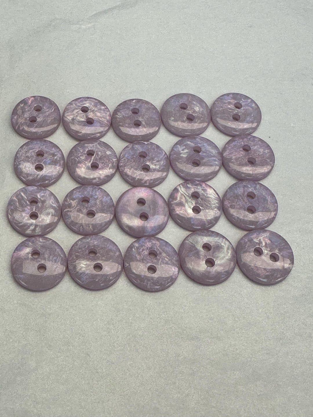 Lilac Buttons 12mm a Set of Twenty With a Pearly Iridescent Finish - Etsy