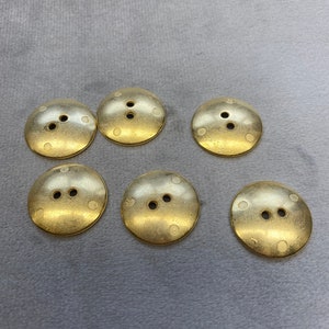 Metal Buttons Gold Tone Textured Design 20mm a Set of 6 - Etsy UK