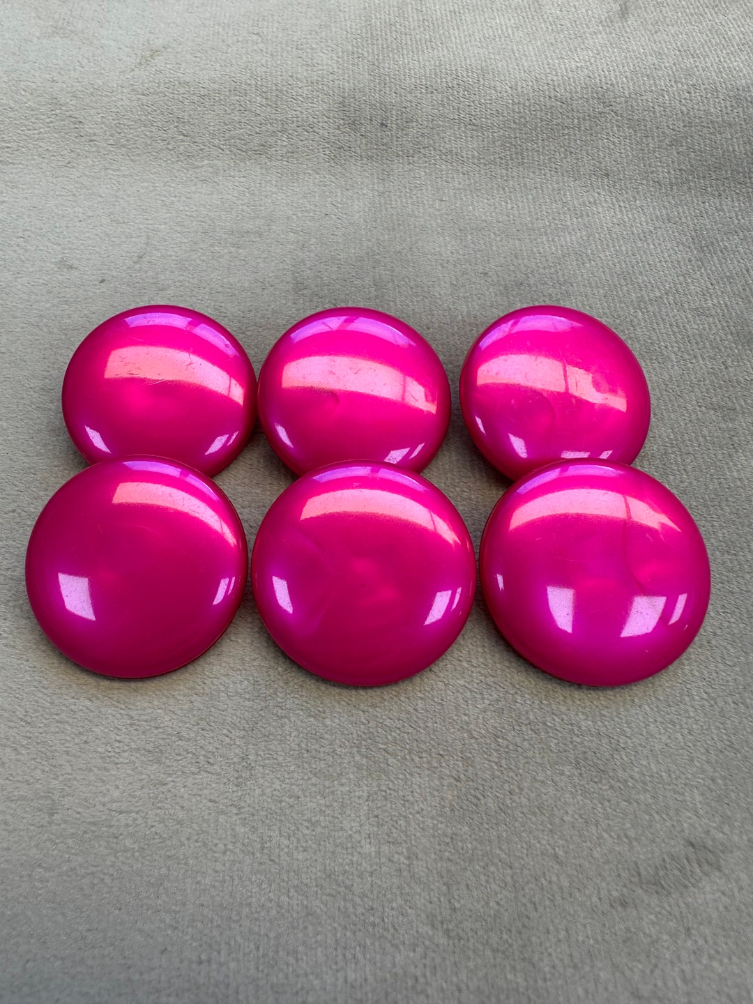 Pearly Buttons Cerise Pink 30mm a Set of 6 - Etsy