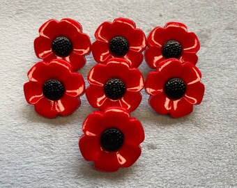 Poppy Buttons - Etsy