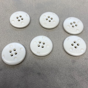 Matt Buttons White Classic Style 21mm a Set of 6 - Etsy UK