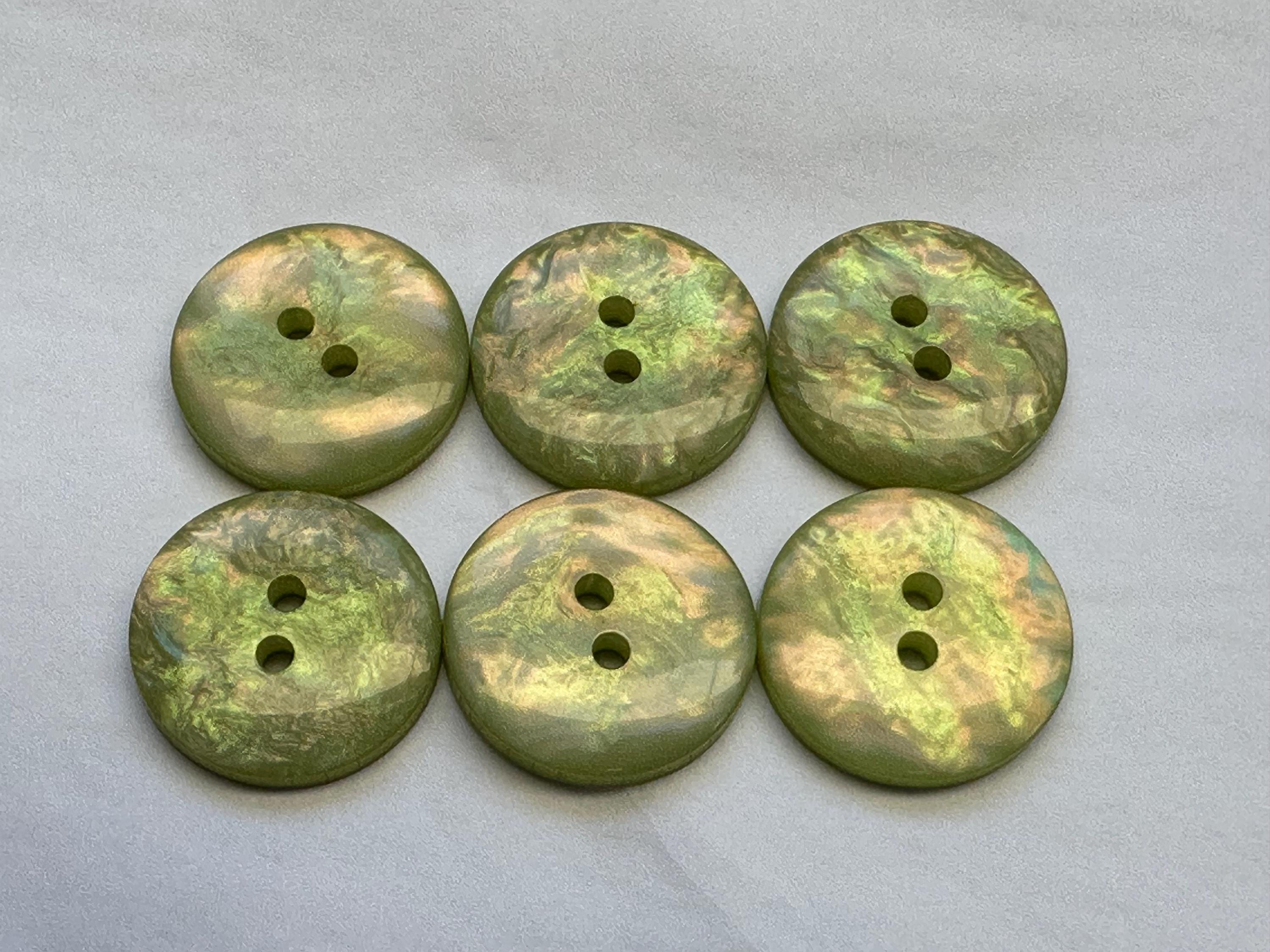 Iridescent Buttons Lime Green 20mm a Set of 6 - Etsy