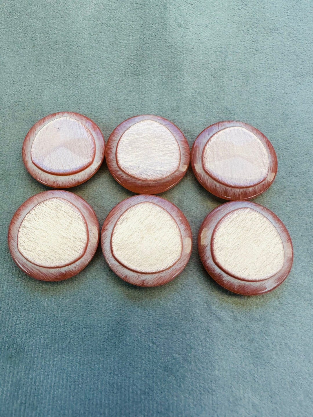 Pearly Buttons Dusky Pink Ombre Effect 27mm a Set of 6 - Etsy