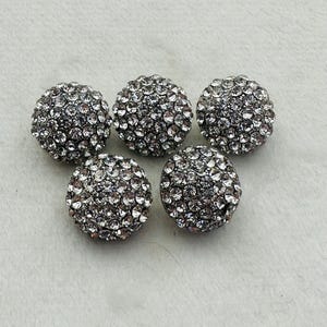 Rhinestone Buttons Silver Domed Design 12mm a Set of 5 - Etsy