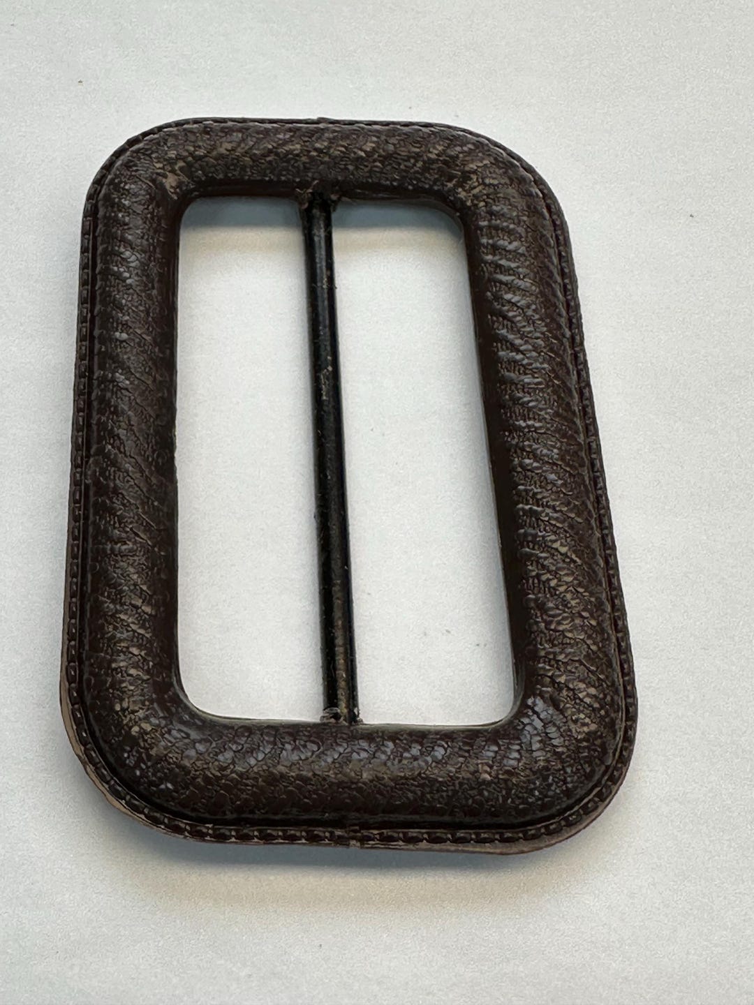 Brown Slide Buckle to Fit a Belt 56mm Metal Coated With Imitation ...